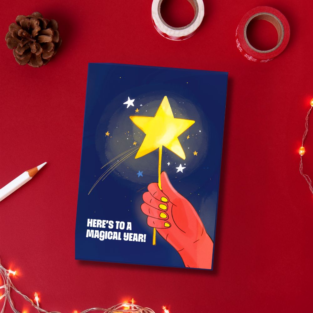 Greeting Card: Here's To A Magical Year | New Year | Kitsters
