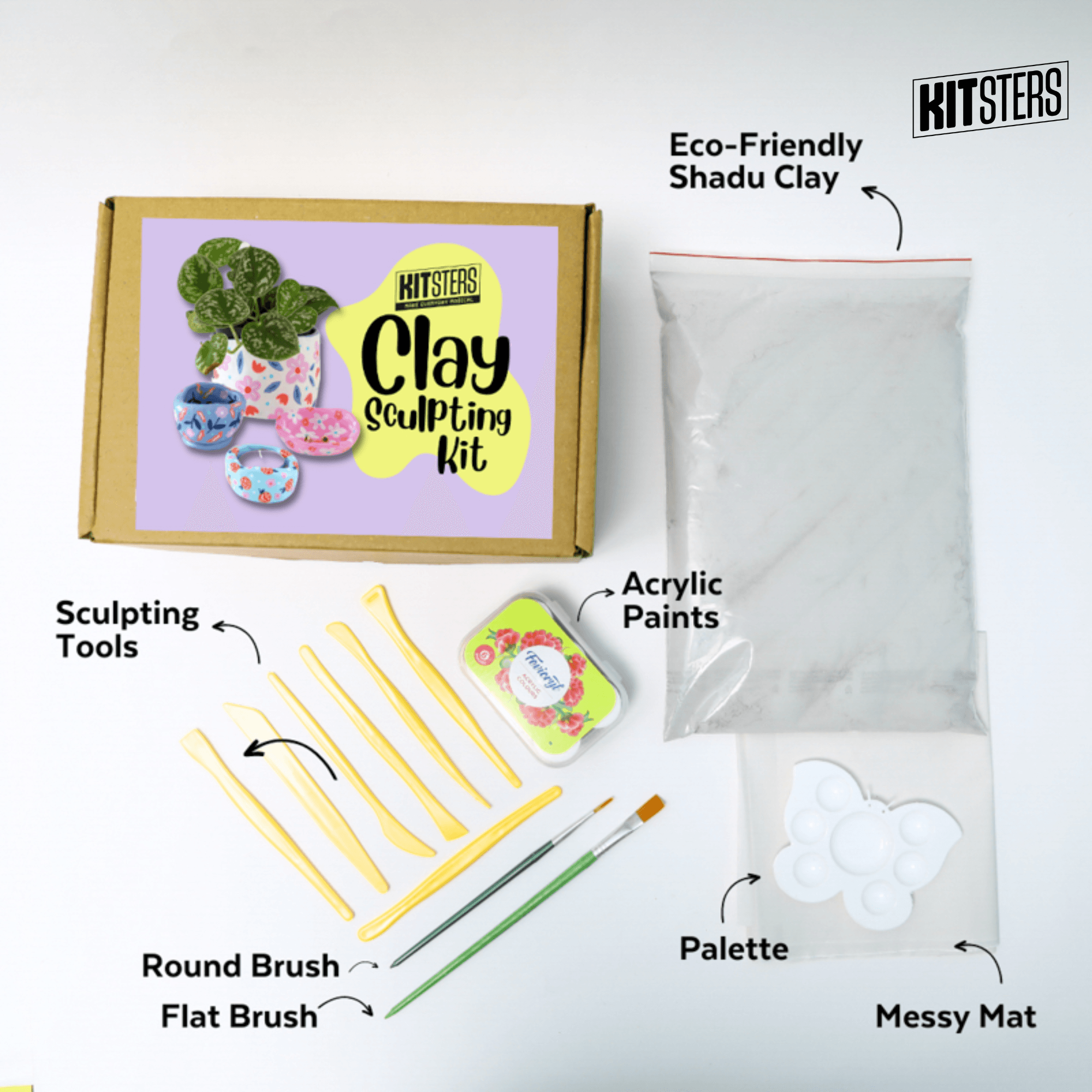 DIY Clay Sculpting Kit | Art & Craft Kit | Kitsters