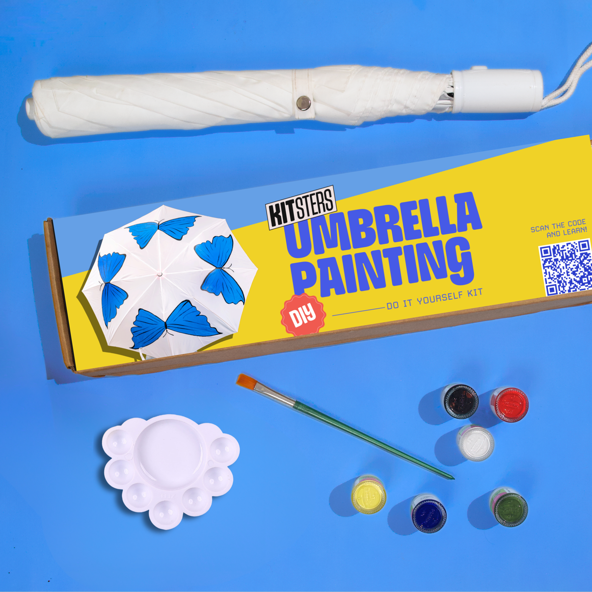 DIY Umbrella Painting Kit | Art & Craft Kit for Adults | Kitsters