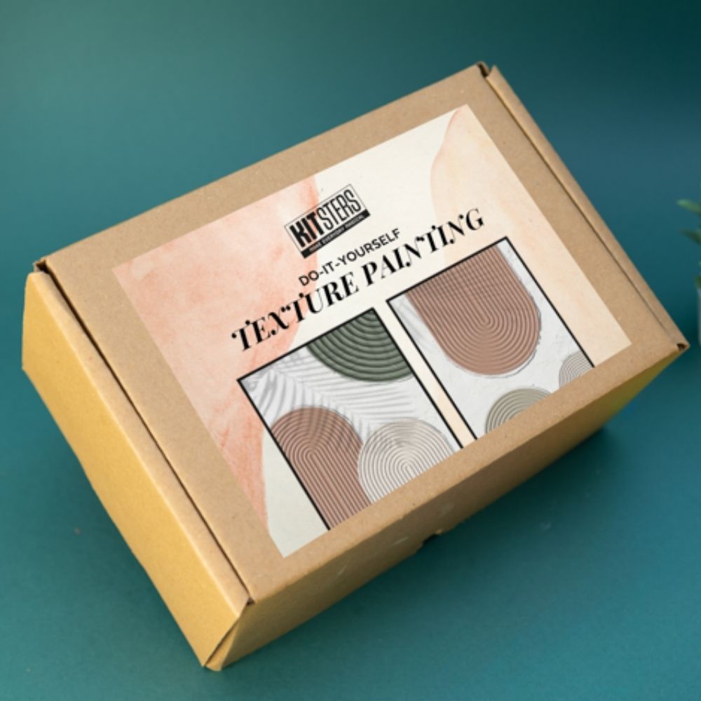 DIY Texture Painting Kit | Art & Craft Kit for Adults | Kitsters