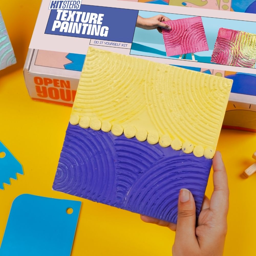 DIY Texture Painting Kit | Art & Craft Kit for Adults | Kitsters