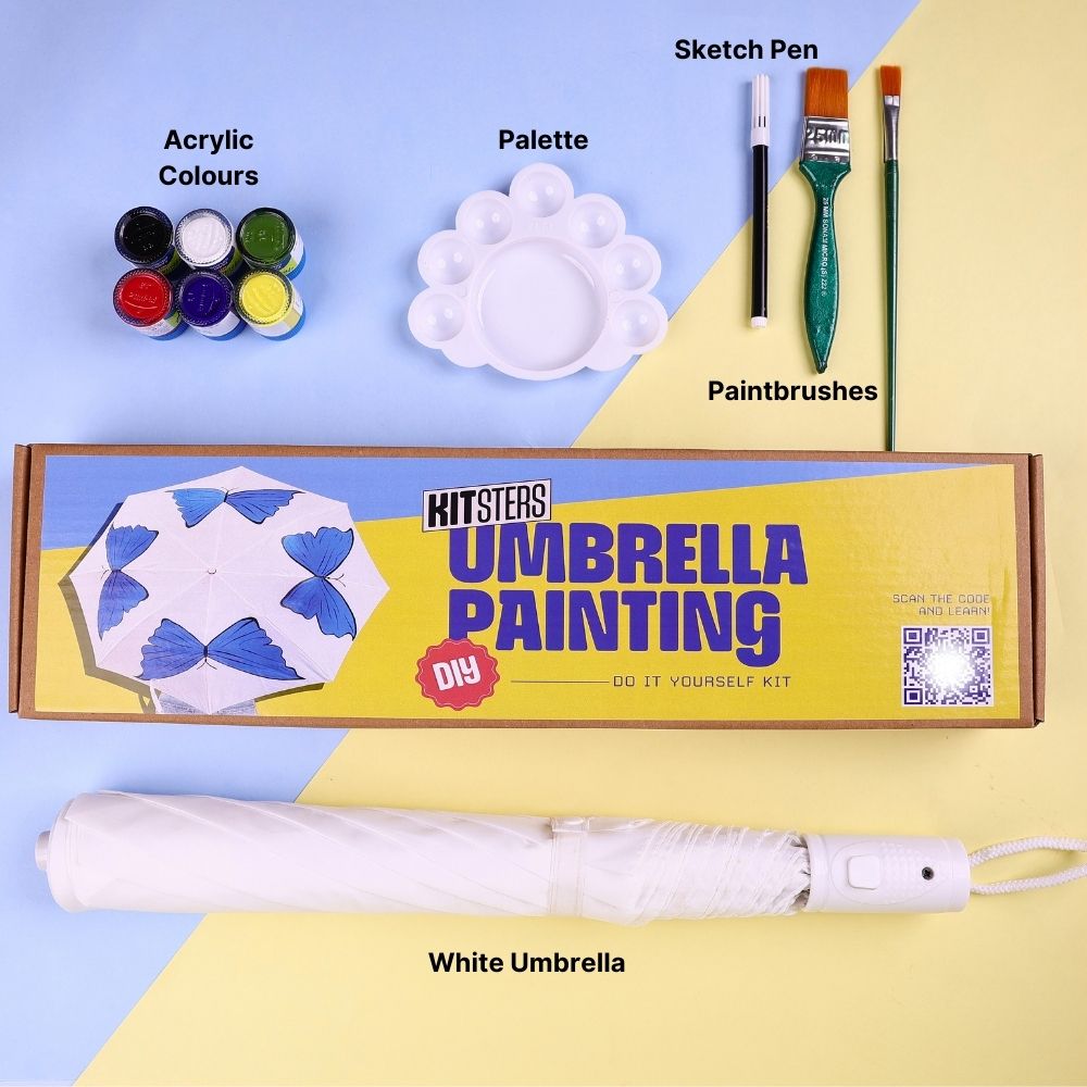 DIY Umbrella Painting Kit | Art & Craft Kit for Adults | Kitsters