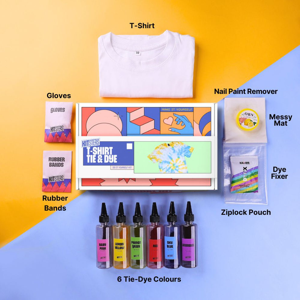 DIY Tie & Dye Kit | Art & Craft Kit for Adults & Kids | Kitsters