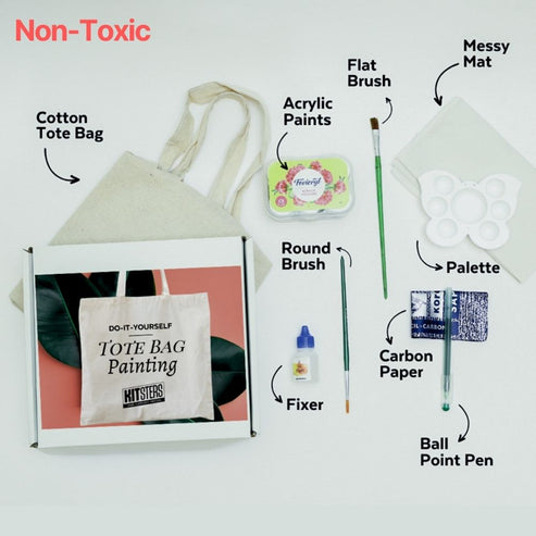 DIY Tote Bag Painting Kit | Art & Craft Kit for Adults | Kitsters