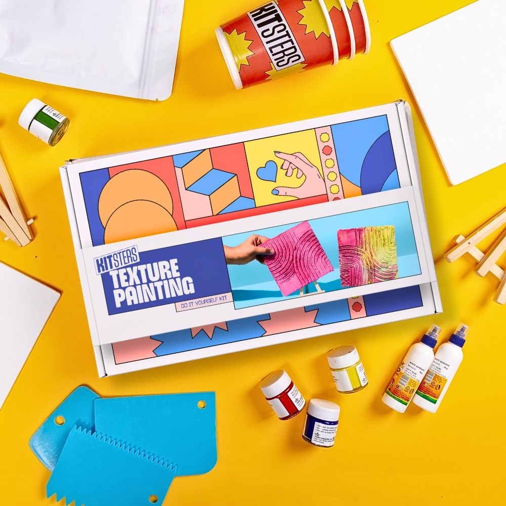 DIY Texture Painting Kit | Art & Craft Kit for Adults | Kitsters