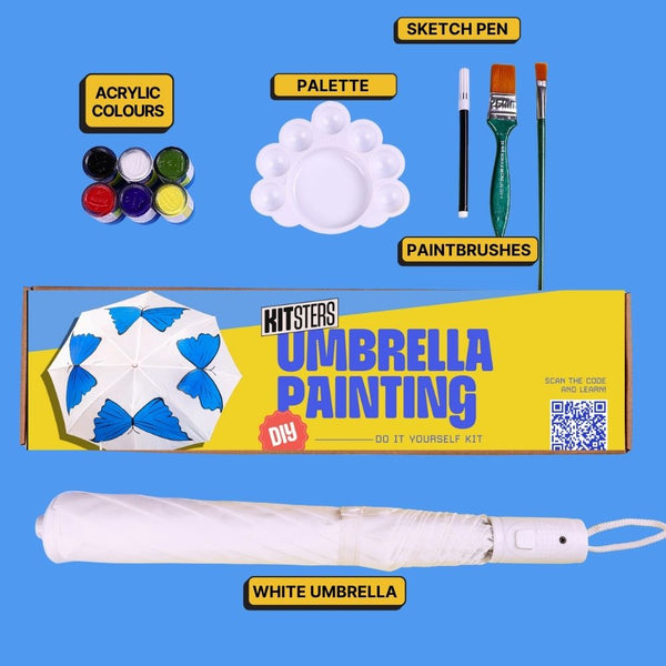 DIY Umbrella Painting Kit | Art & Craft Kit for Adults | Kitsters