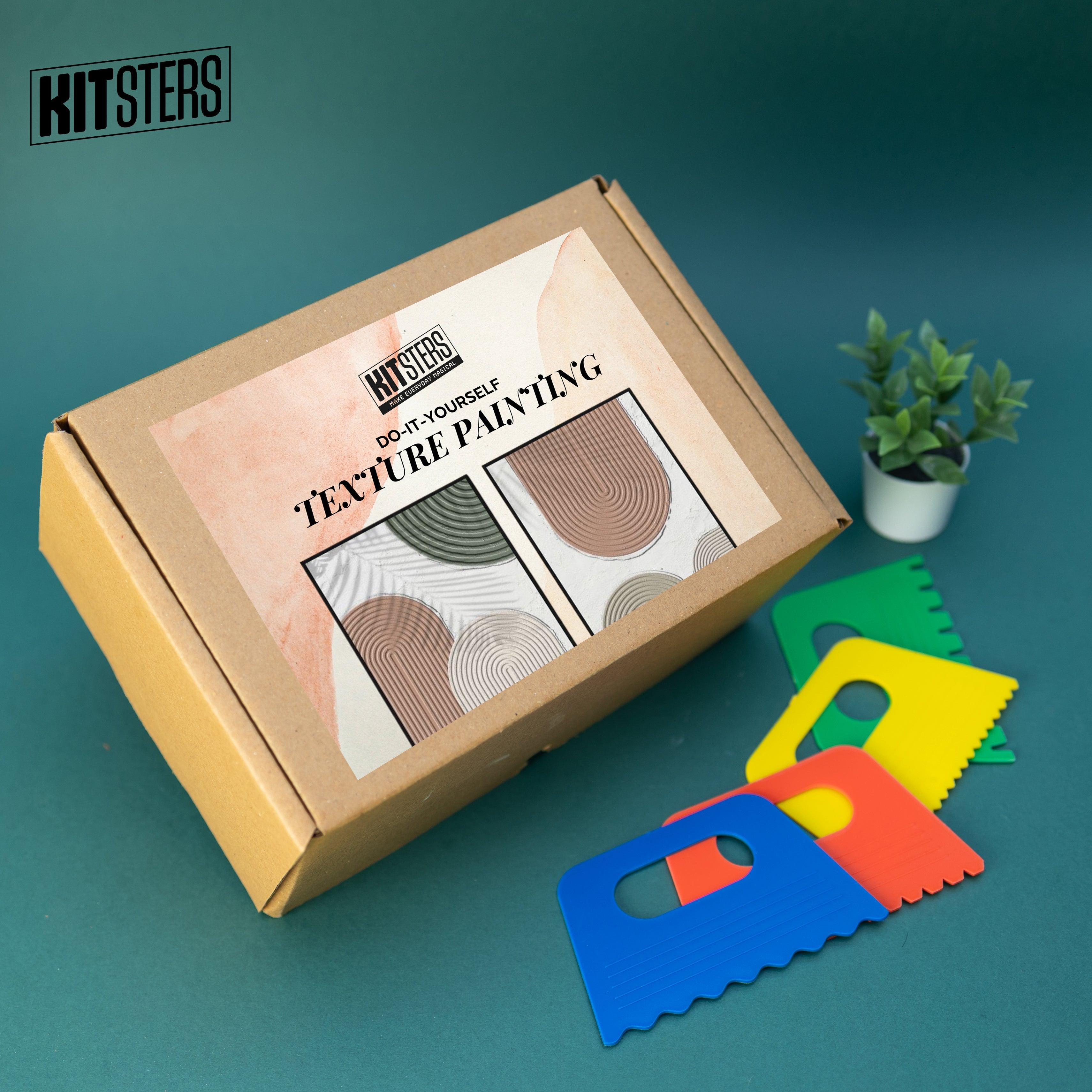 DIY Texture Painting Kit | Art & Craft Kit for Adults | Kitsters