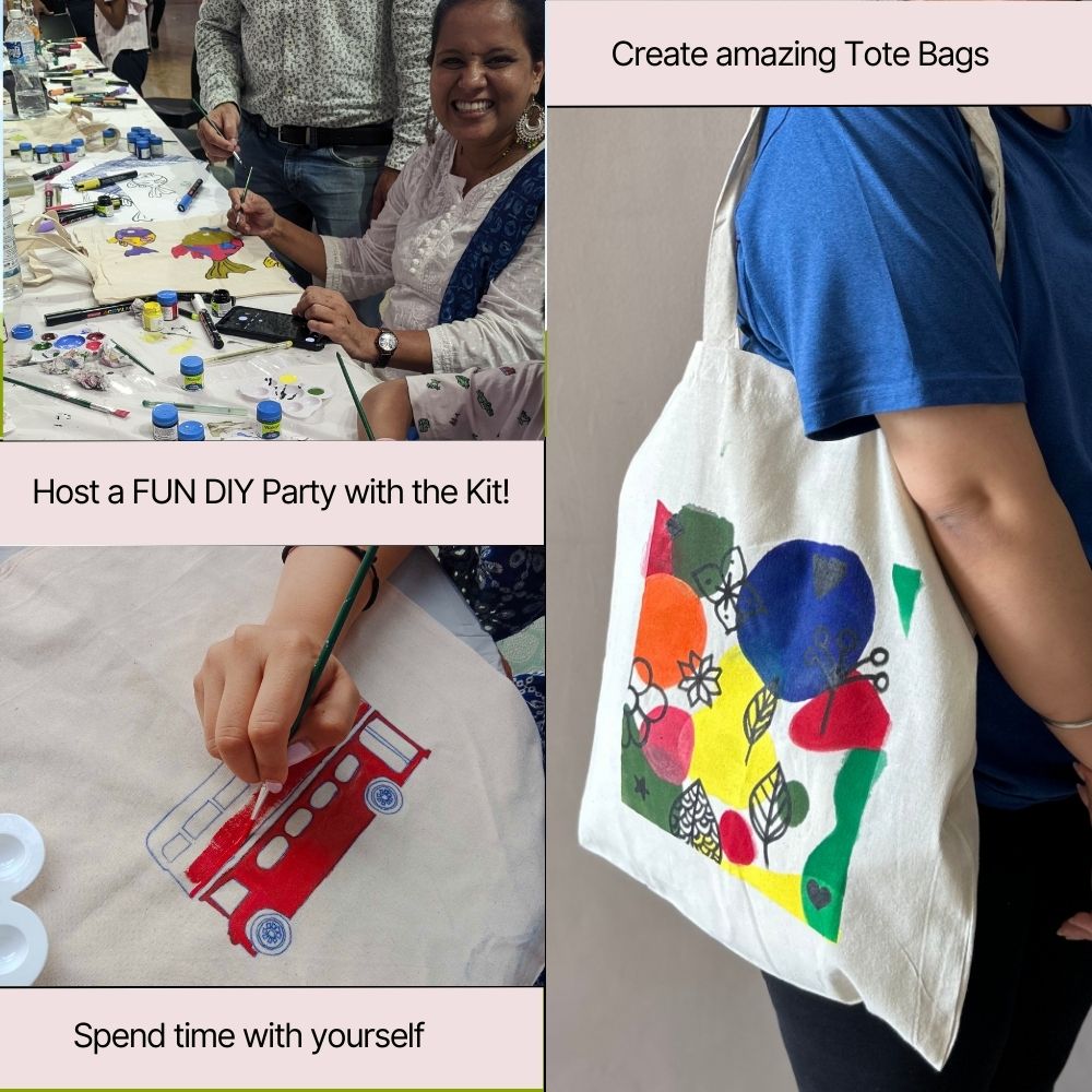 DIY Tote Bag Painting Kit | Art & Craft Kit for Adults | Kitsters