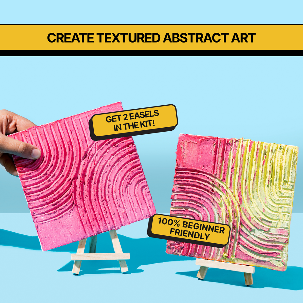 DIY Texture Painting Kit | Art & Craft Kit for Adults | Kitsters