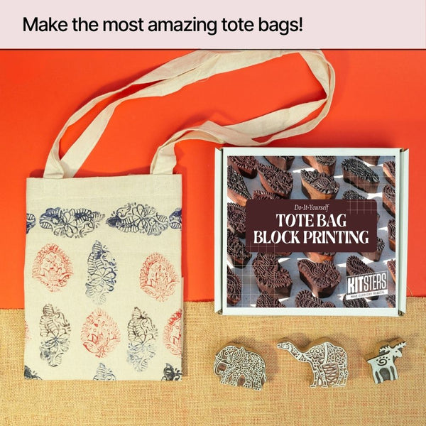 DIY Block Printing Kit (Tote Bag) | Best Indian Arts & Crafts Kit ...