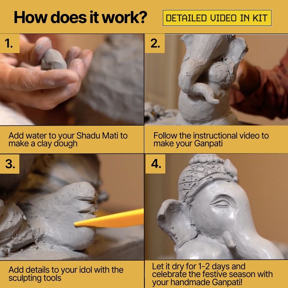 DIY Shadu Mati Ganpati Kit | Best Indian Arts & Crafts Kit | Kitsters