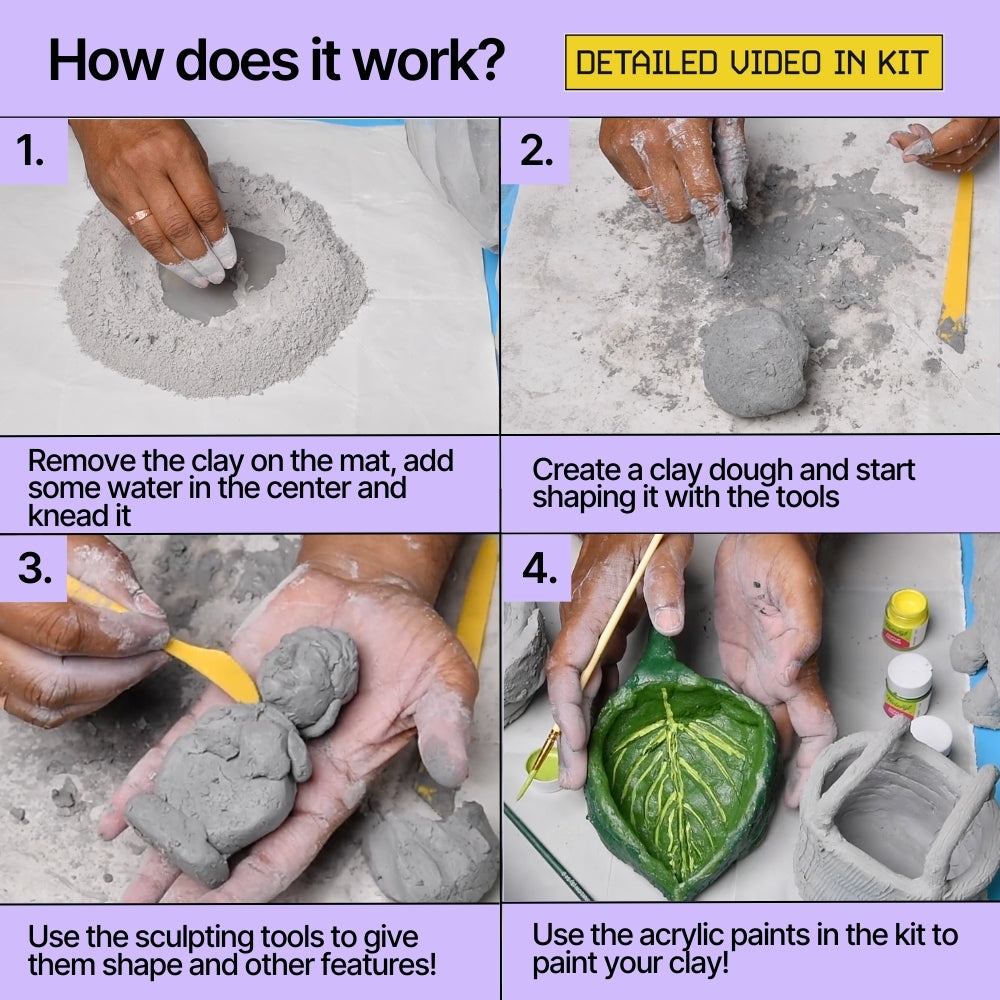 DIY Clay Sculpting Kit | Art & Craft Kit | Kitsters