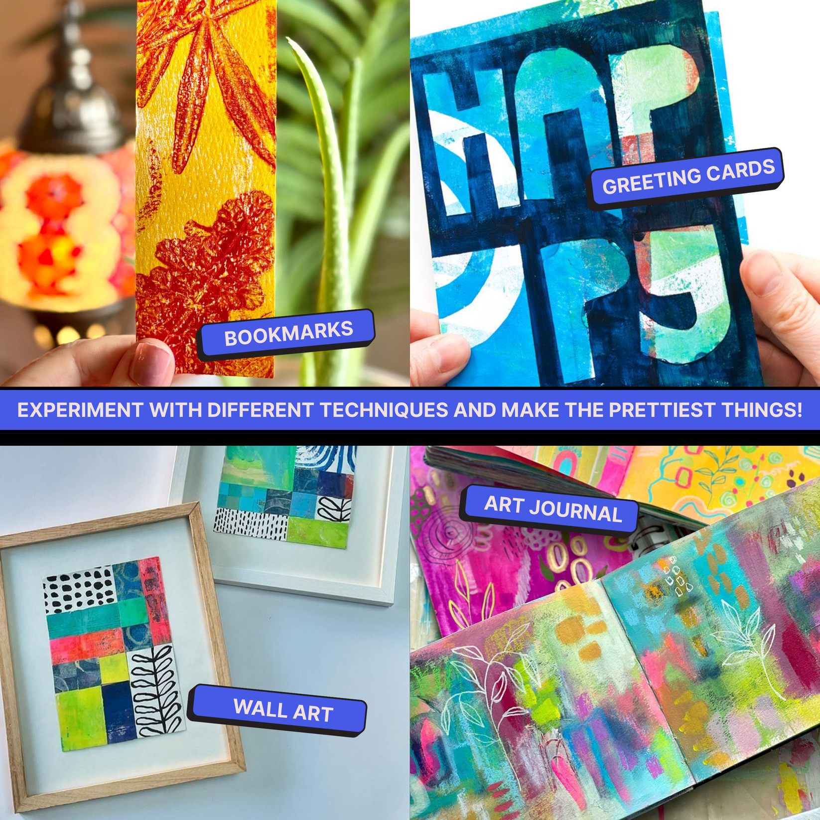 DIY Gel Plate Monoprinting Kit | Unique DIY Art Kit | Kitsters