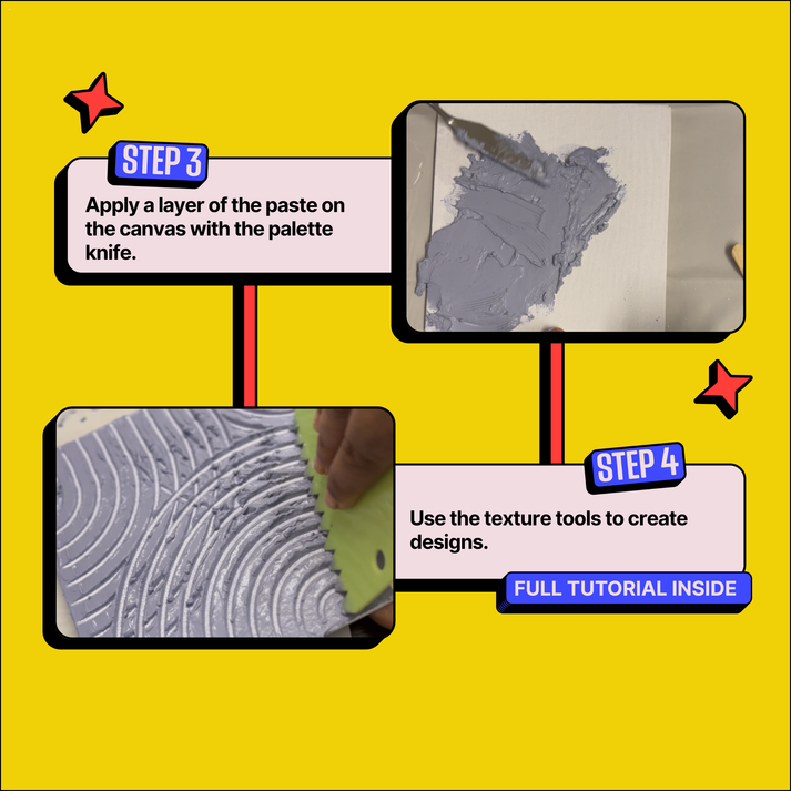 DIY Texture Painting Kit | Art & Craft Kit for Adults | Kitsters